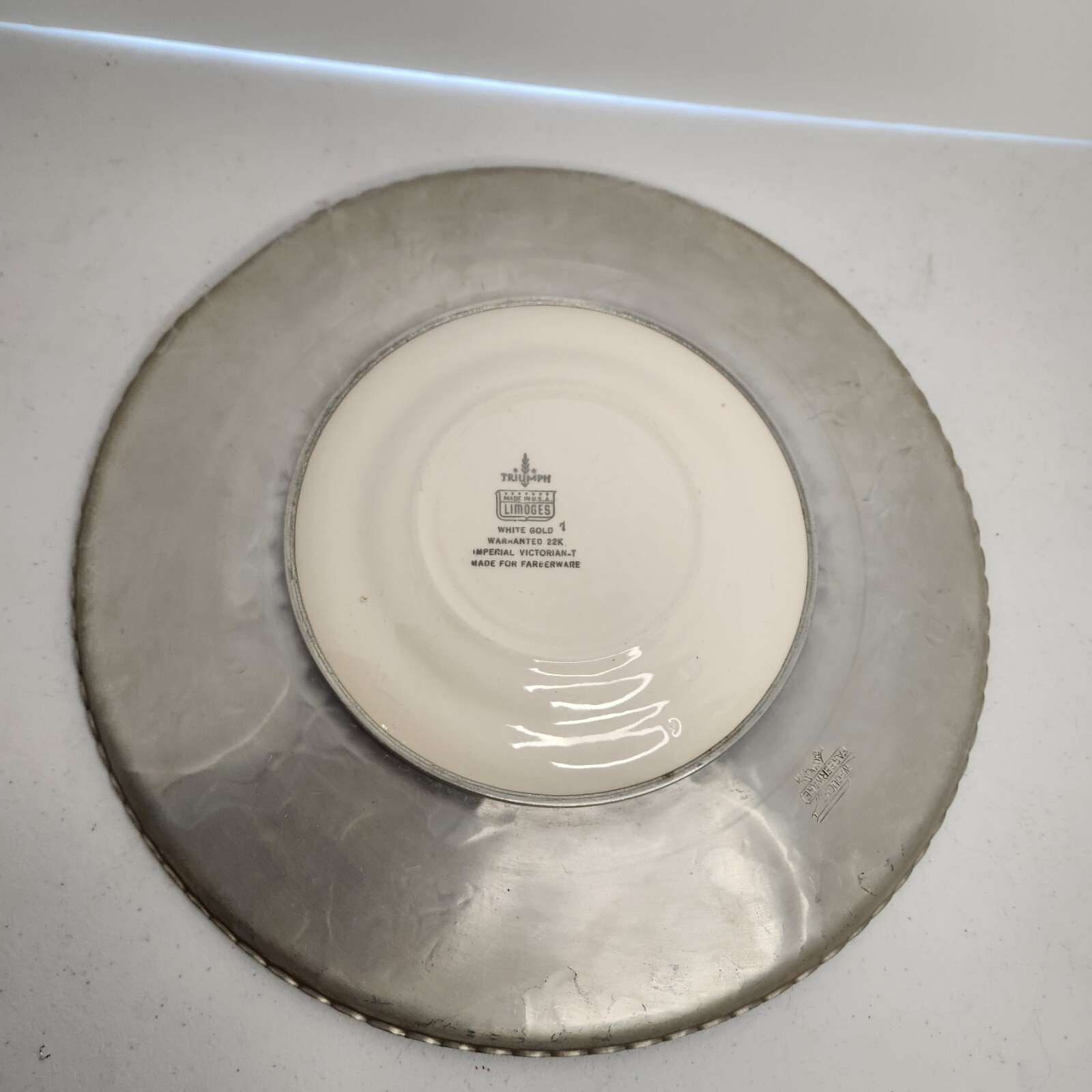 Vintage Triumph Limoges Farberware 22k White Gold Imperial Victorian ...