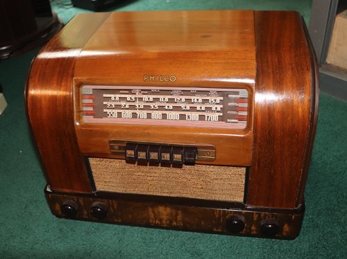 Antique PHILCO 42-345 Wood Tube Radio, Original Cabinet & Knobs, Plays ...