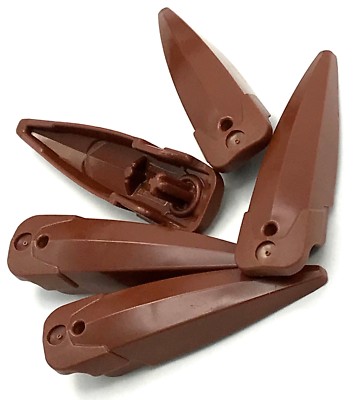 Lego 5 New Reddish Brown Hero Factory Weapon Blade Wide Curved Pieces ...