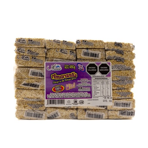 Alegrias De Amaranto Mexican Natural Amaranth Seed Candy Mini 32 Pieces ...