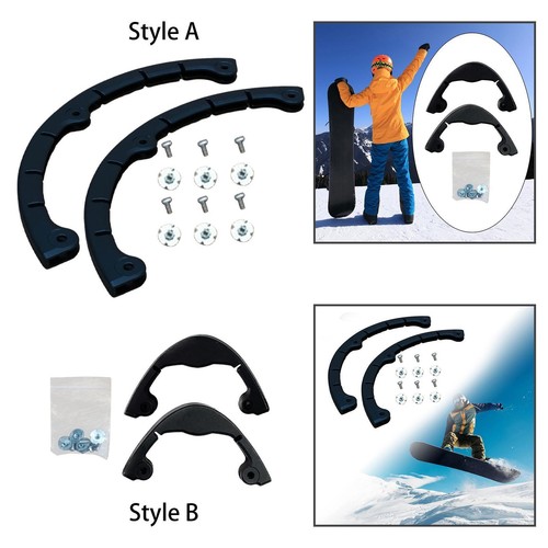 2 Pieces Snowboard Protection Strips Durable Shock Absorbing Skateboard ...