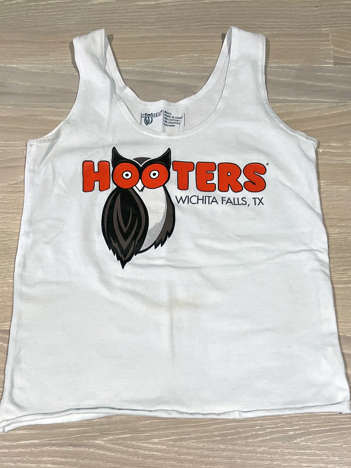 HOOTERS WingHouse Uniform Tank Top Shorts Pantyhose Socks Name Tag ...