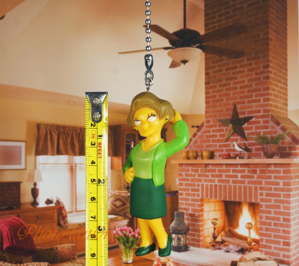 Simpsons Family Edna Krabappel Ceiling Fan Pull Light Lamp Chain ...