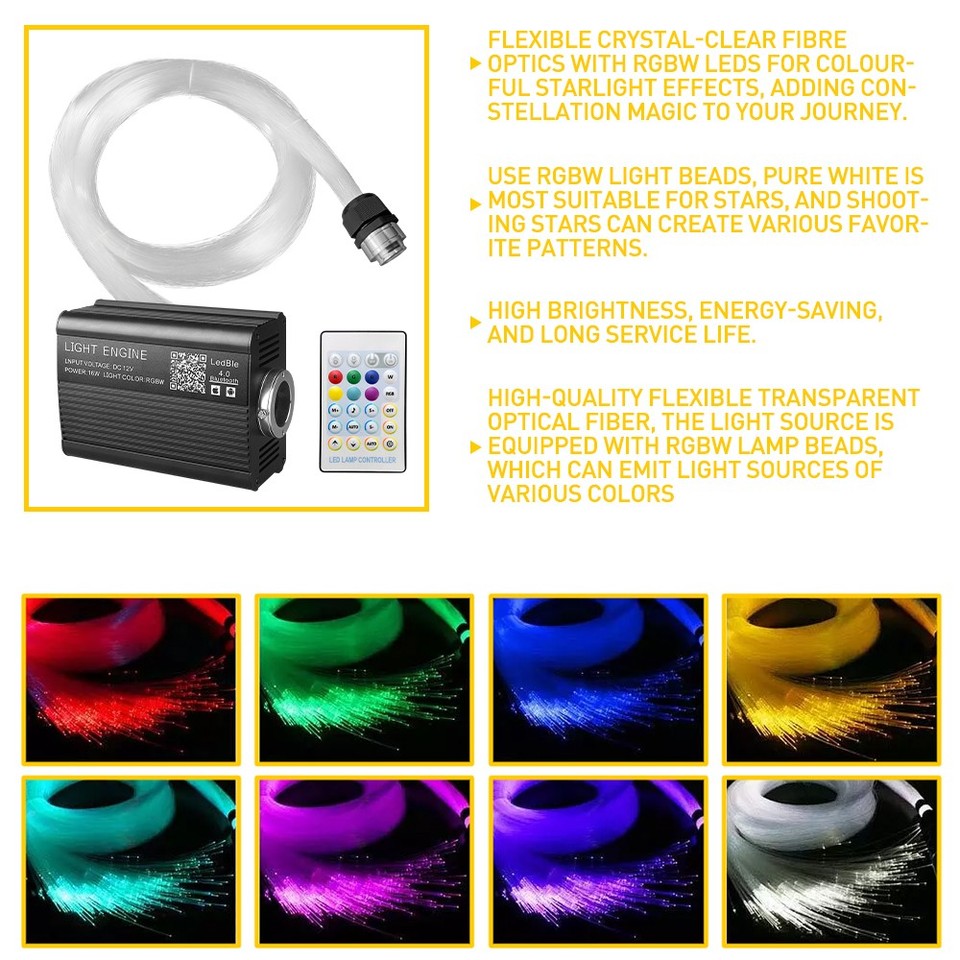 500pcs Car Home Headliner Star Lights Roof Twinkle Ceiling Light Fiber ...