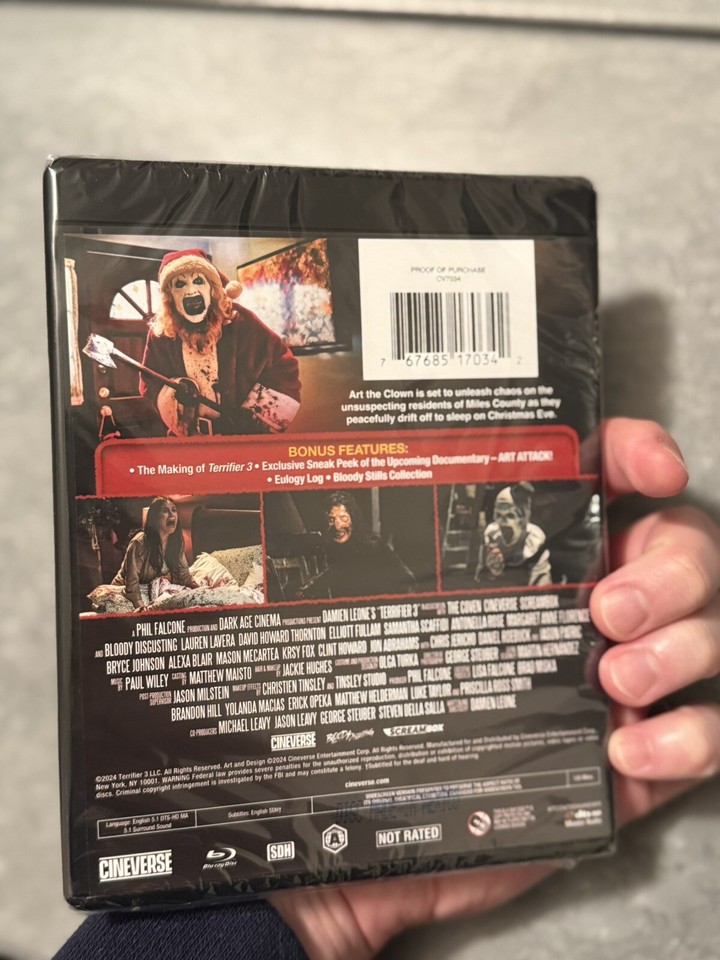 Terrifier 3 • 4K UHD / Blu-ray • Lenticular Slipcover • Holiday Horror ...