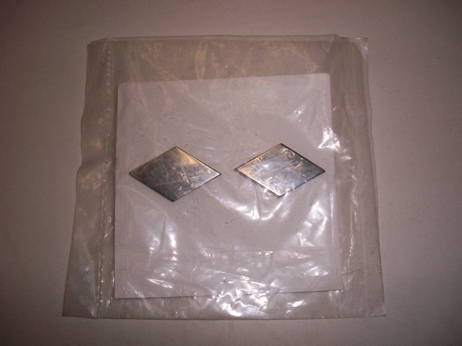 ROTC INSIGINIA RANK ROTC DIAMOND ARMY PINS ONE PAIR SILVER COLOR | eBay