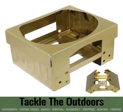 Folding Metal Camping Heater British Army Issue Ration Pack Solid Fuel ...