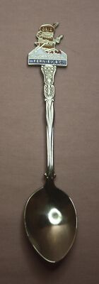 VTG. FERNIE B.C. POWDER COUNTRY GRIZ MASCOT SKING Souvenir Spoon CANADA ...