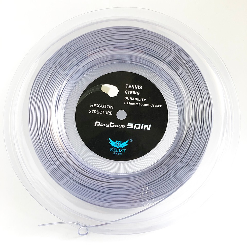 Hexagon Polyester Tennis Racket String Reel Gray Color | eBay