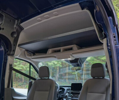 Aluminum Headliner Shelf Storage FOR FORD TRANSIT 2014-2024 Curtain Rod ...