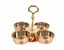 Steel Copper 4 Compartment Condiment Pickle Dry Fruit Bowl Set ...