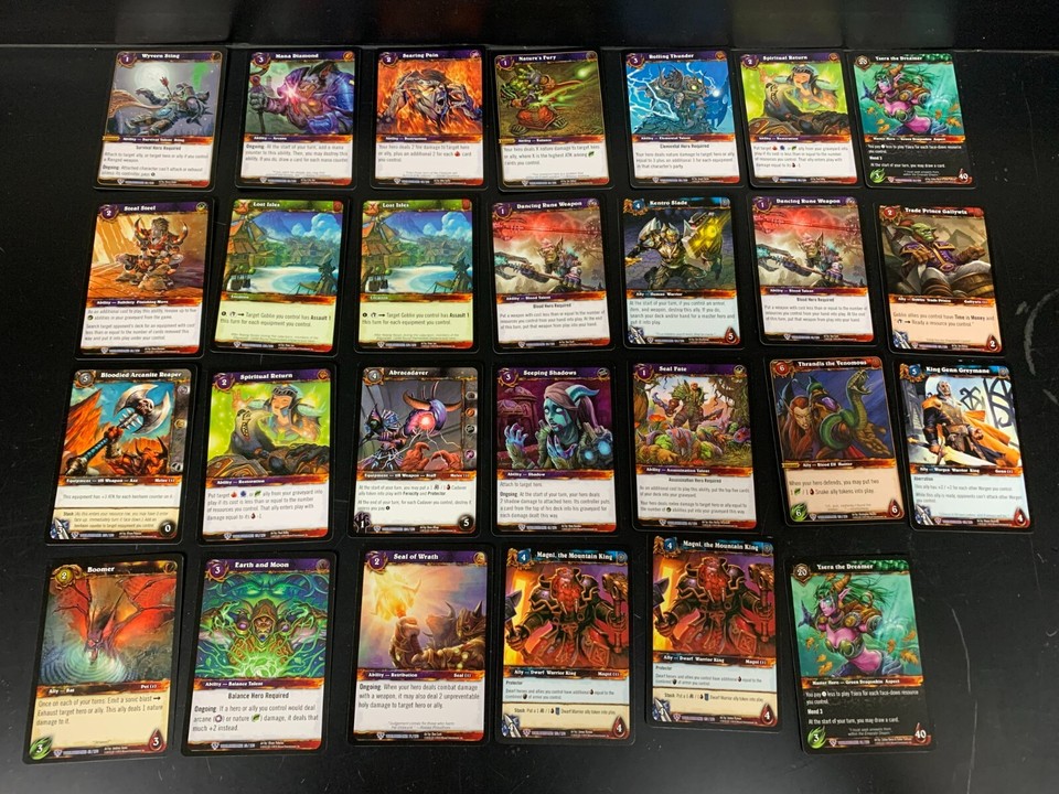 World of Warcraft - 299 RARE Card Set - Legendary, Epic, Rare ...