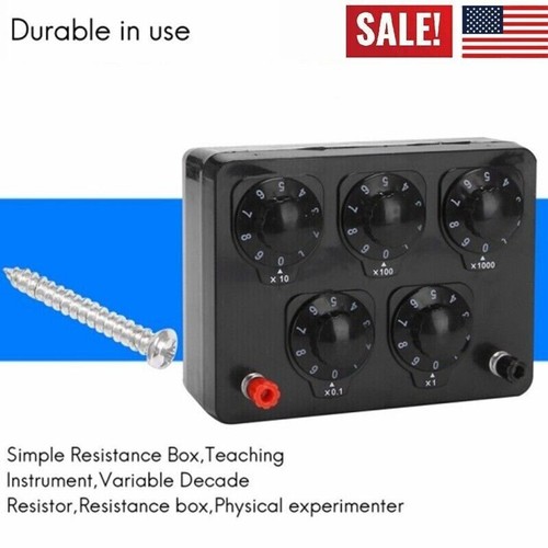 Black Resistance Box Iron Variable Decade Resistor Resistance Box 0 ...
