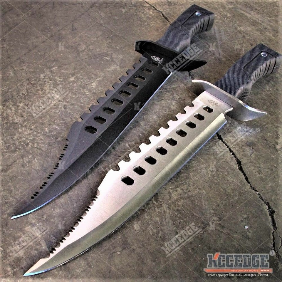 17" Stainless Steel Razor Sharp Bowie Blade Hunting Tactical Knife with ...