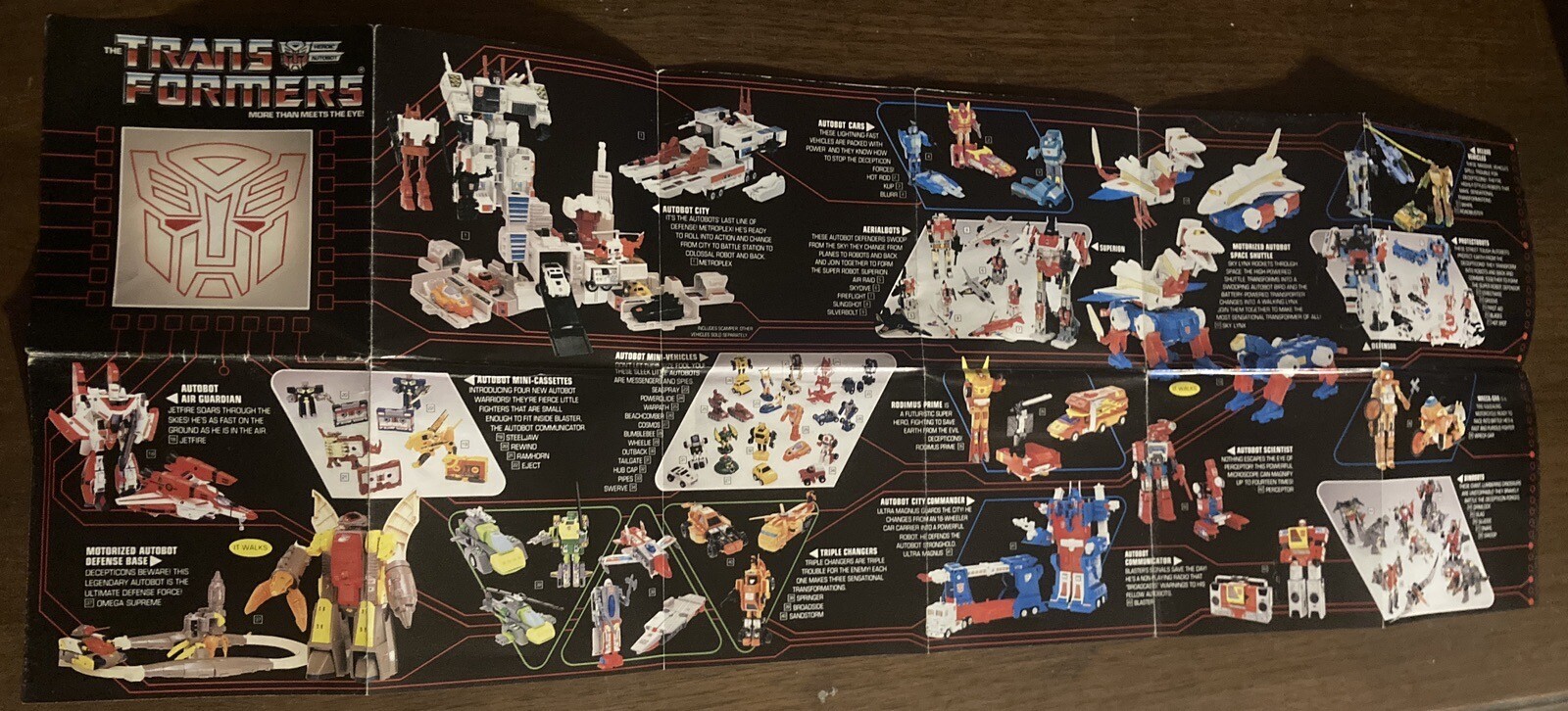 Transformers Original G1 1986 Box Insert Catalog Checklist Form | eBay