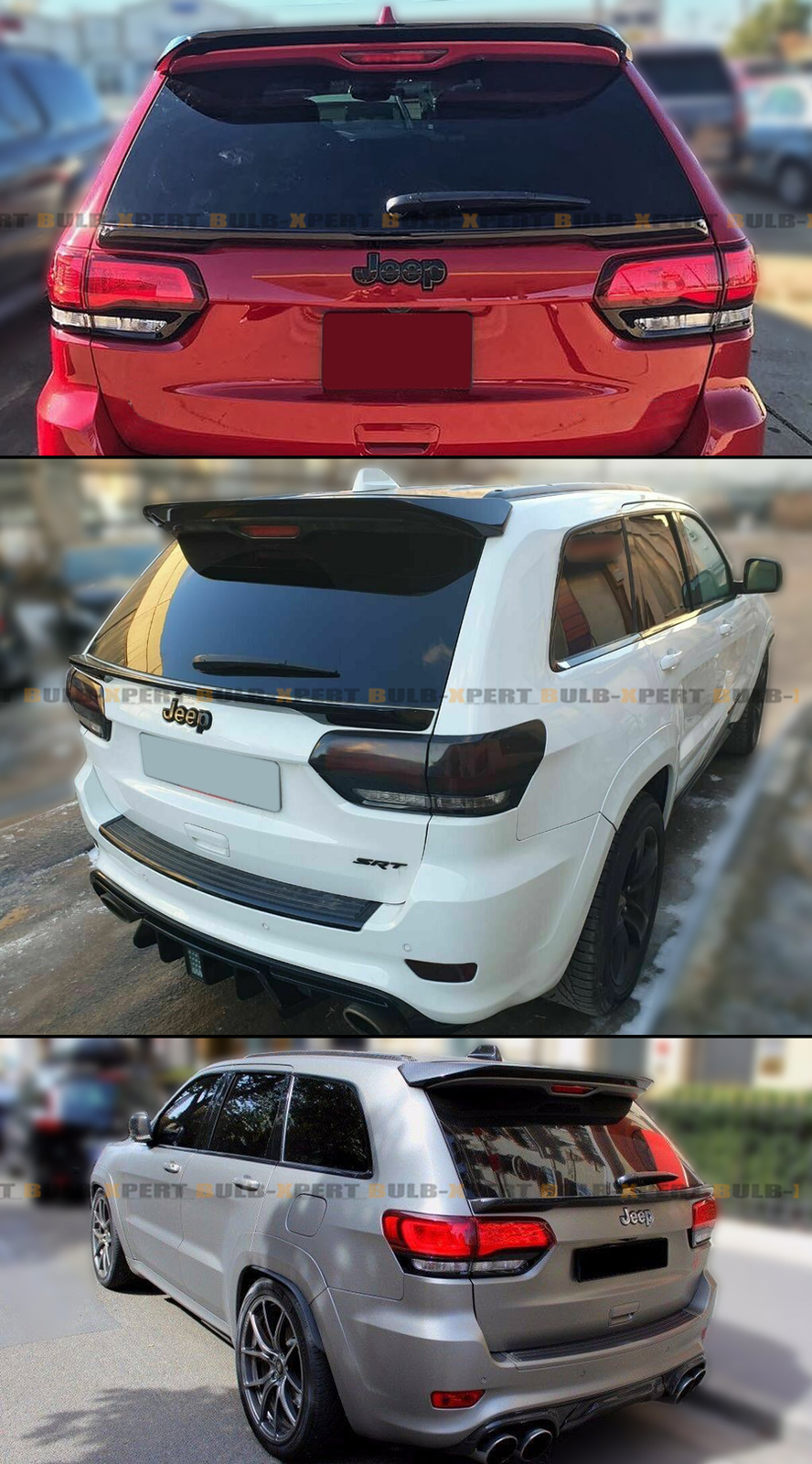 FOR 2013-2021 JEEP GRAND CHEROKEE R STYLE REAR ROOF SPOILER + TAILGATE ...