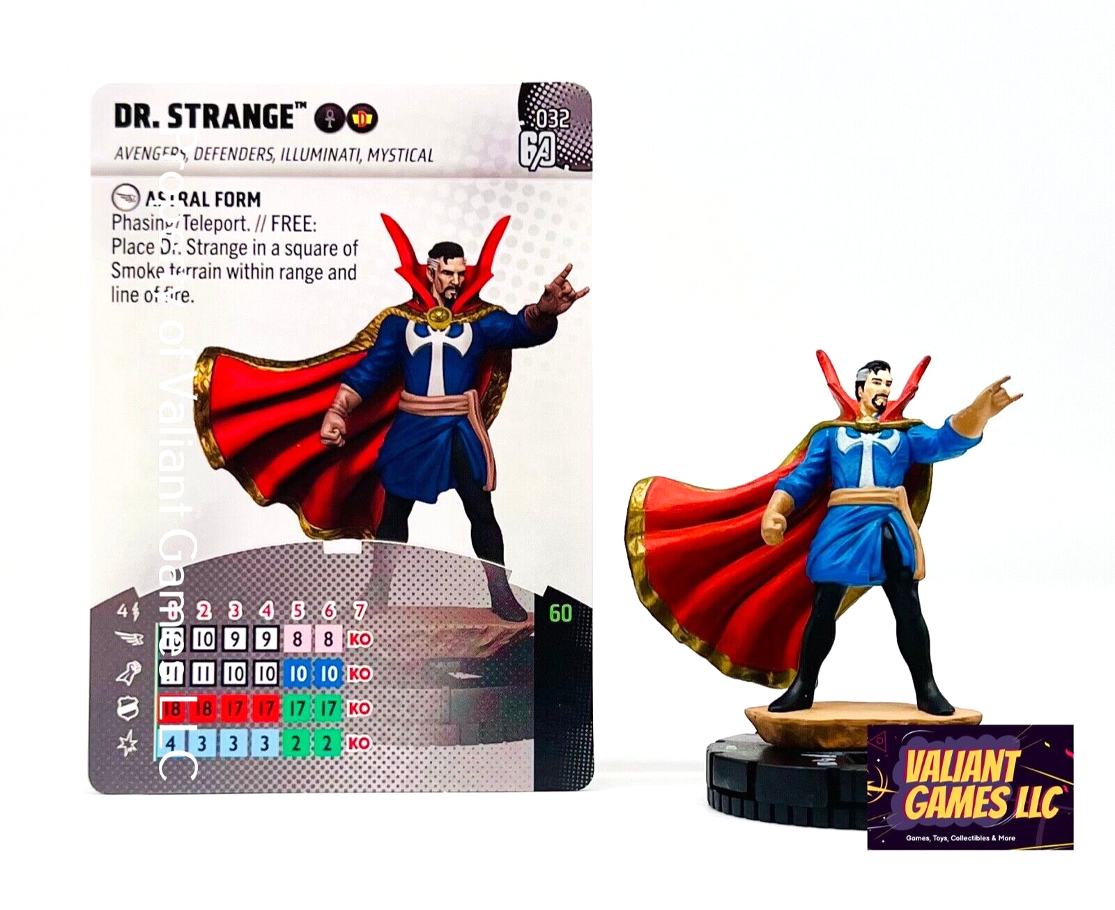 Marvel Heroclix Dr. Strange #032 w/ Card Avengers 60th Set | eBay