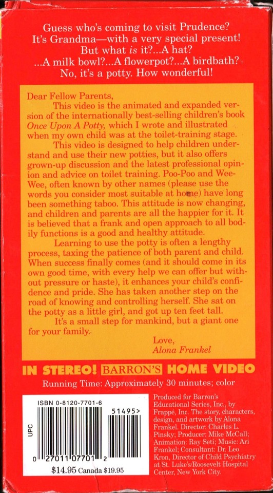 Once Upon a Potty - For Her (VHS, 2001, Children's Educational ...