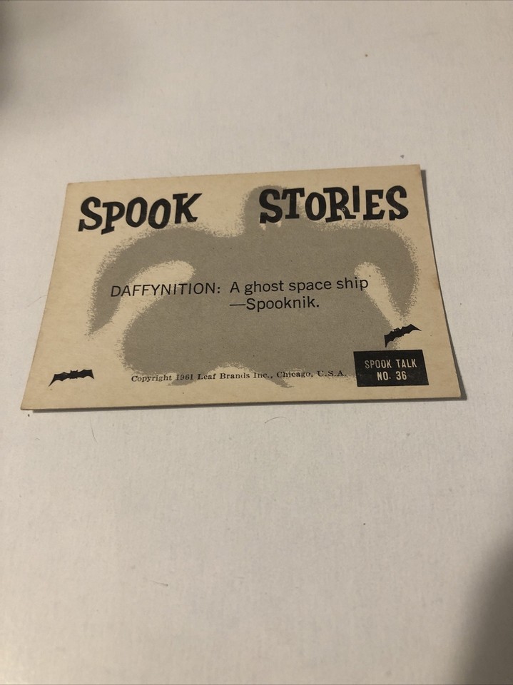 SPOOK STORIES card #36 Leaf 1961 | eBay