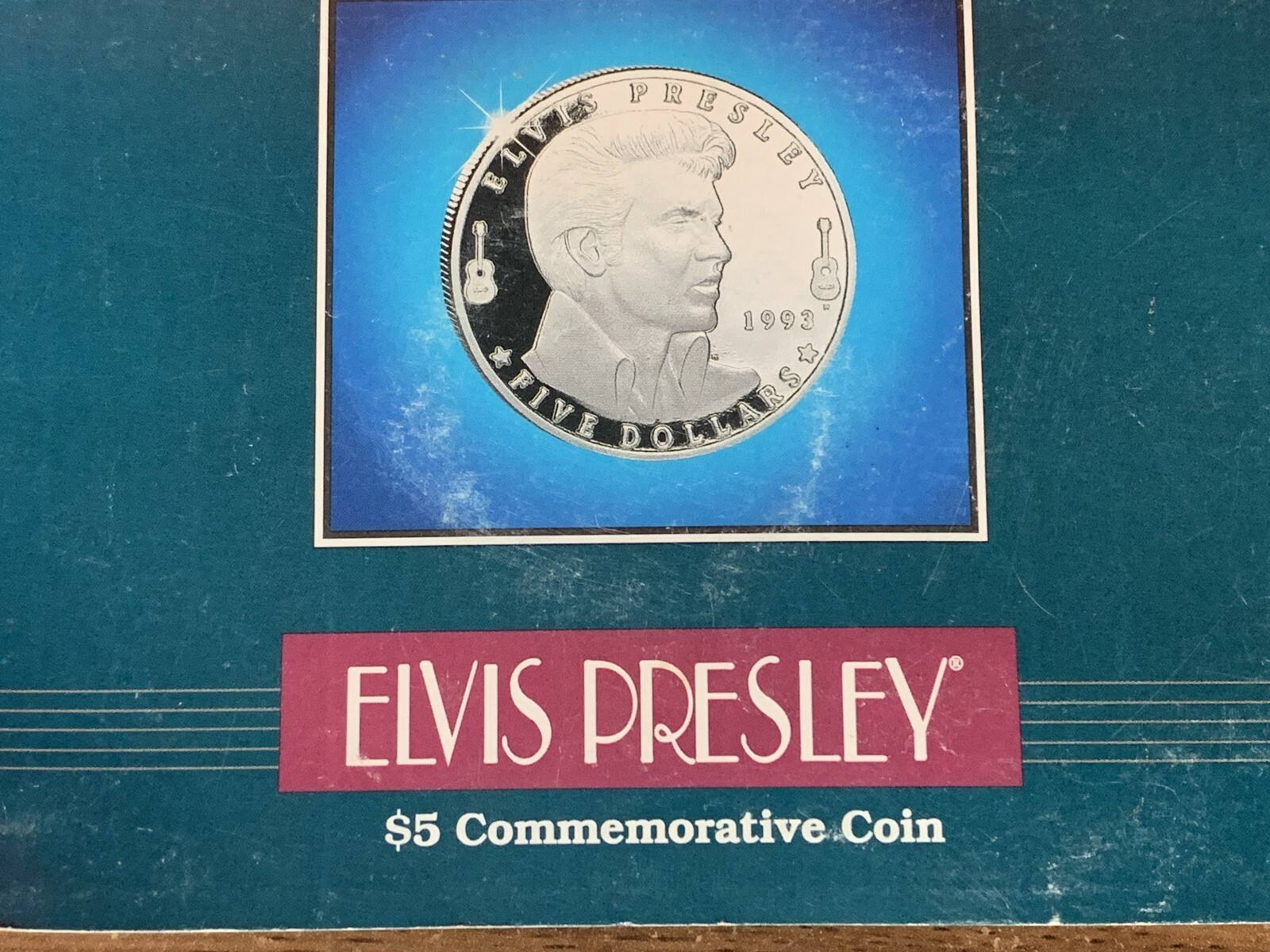 1993 Elvis Presley $5 Commemorative Coin Republic Of Marshall Islands ...