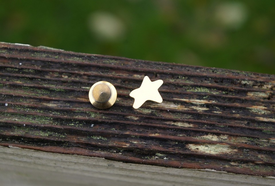 Star Gold Tone Metal Hat Pin Lapel Pin Pinback | eBay