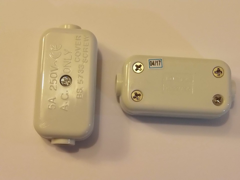 1 x 5amp/250v MAINS ELECTRICAL FLEX CABLE CONNECTORS 2 CORE CABLE ...