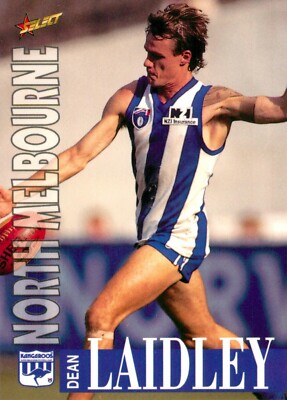 1996 NORTH MELBOURNE KANGAROOS AFL Premiers Card DEAN LAIDLEY | eBay ...
