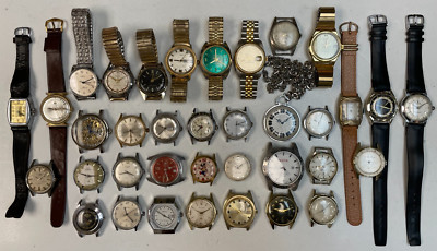 Lot of 36 Mens Manual Watches Timex Fad Westclox Lucerne Focal Berco ...