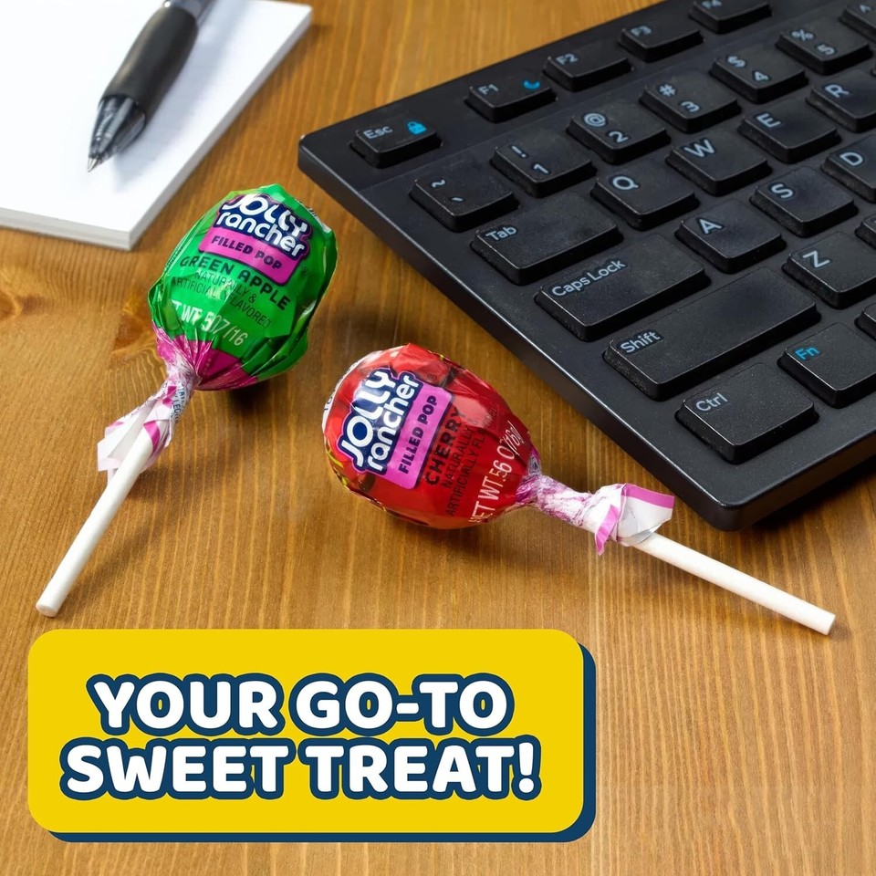 Jolly Rancher Round Lollipops, Assorted Fruit Filled Pops, Bulk Candy ...