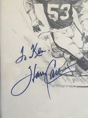 Harry Carson Giants Signed Shell Oil Print 11x14 Autograph Auto | eBay