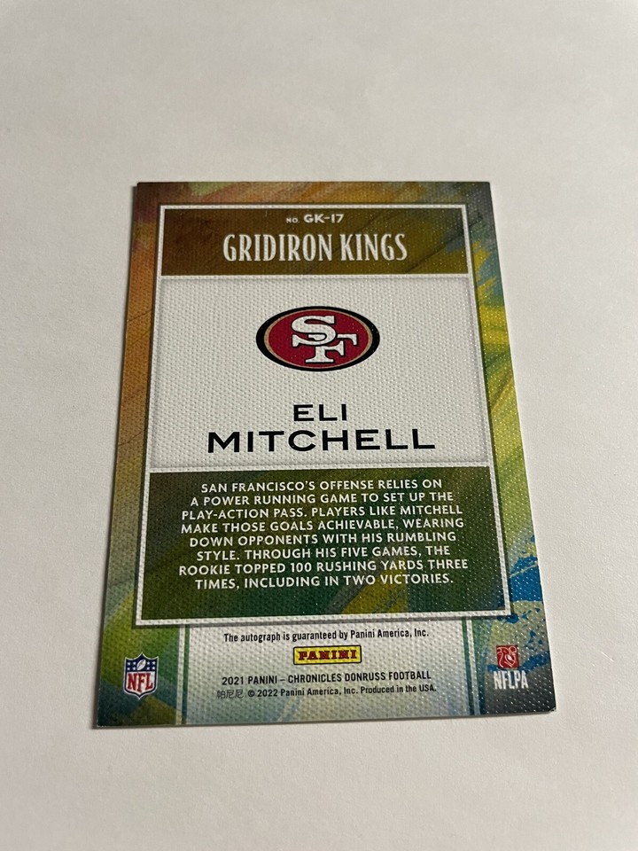 Free Ship 2021 Chronicles Donruss Gridiron Kings Autograph Eli Mitchell /199 | eBay