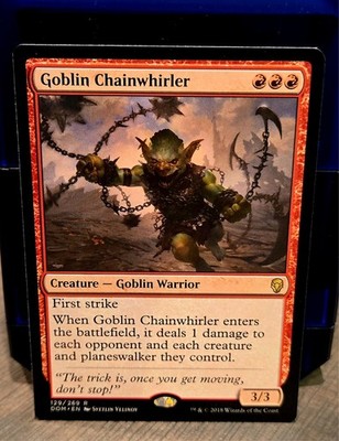magic the gathering - Goblin Chainwhirler - Goblin Warrior - Rare - Red ...