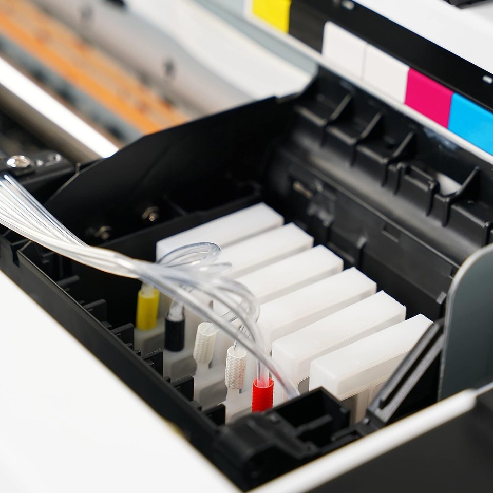 PUNEHOD For DTF Printer 6*120cm Ink Sac Tubes w/Cartridges For Epson ...