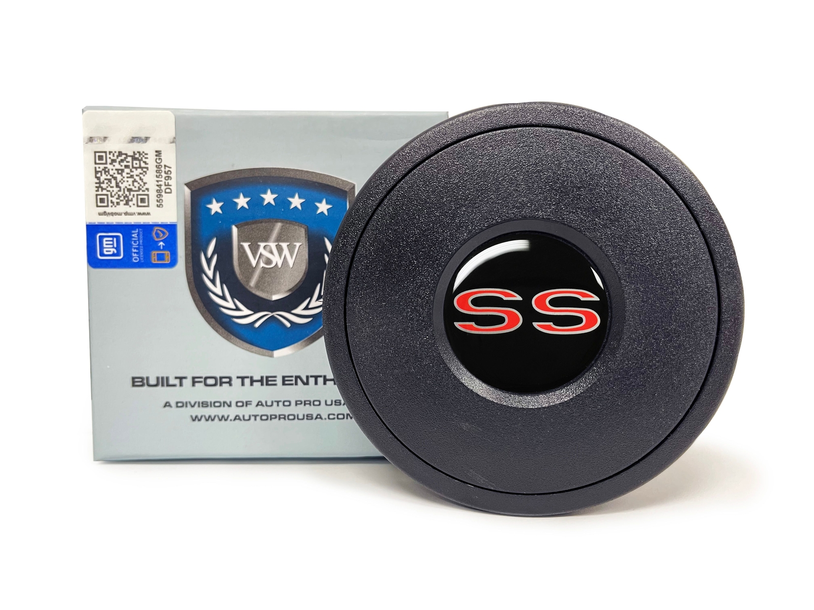 VSW 9-Bolt Standard Black Horn Button, Chevy Super Sport Red SS Emblem ...