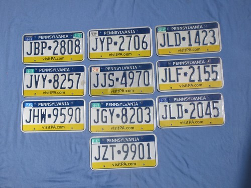 Bulk Lot of 10 Pennsylvania VisitPA License Plate Plates Visit PA Lot ...