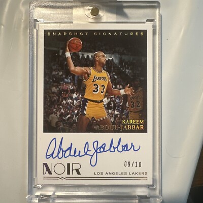 2020-21 Panini Noir Kareem Abdul-Jabbar Snapshot Signatures Autograph ...