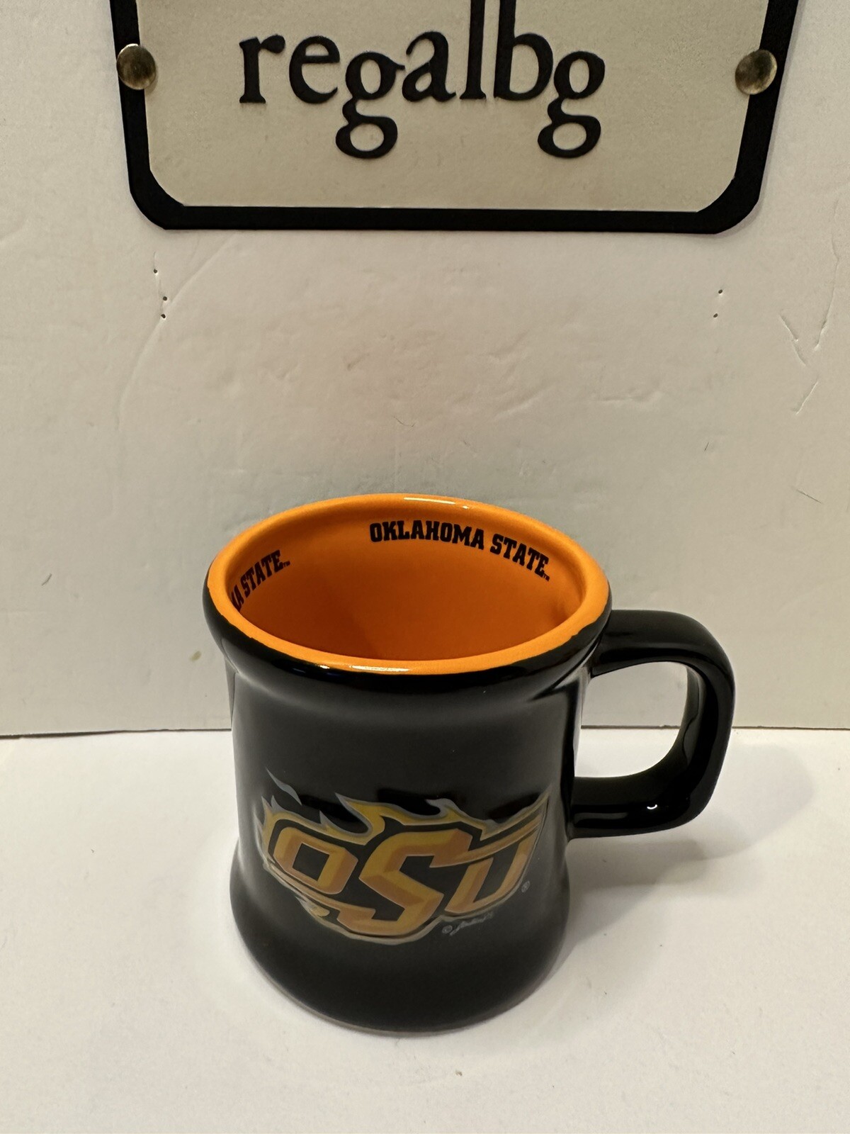 Oklahoma State University OSU Coffee Mug Black & Orange w/ Flames (T ...
