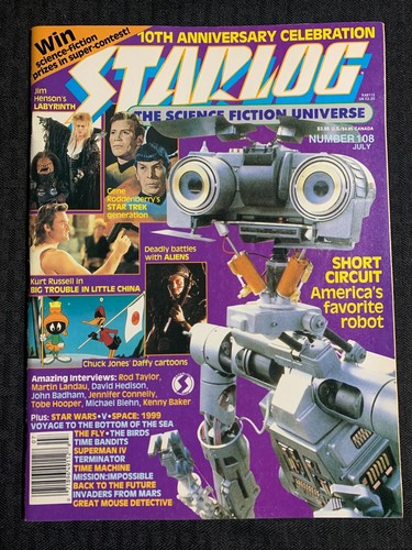 1986 STARLOG Magazine #108 FN 6.0 Star Trek / Labyrinth / Short Circuit ...