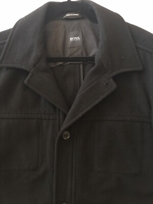 Hugo Boss Tan winter coat cashmere wool size L | eBay