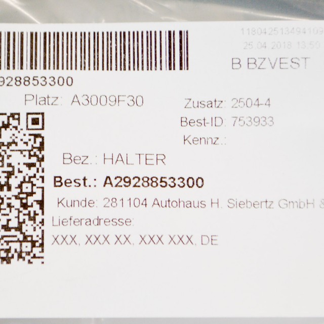 OEM MB GLE Coupe C292 AMG Rear Bumper Left Bracket A2928853300 2016 ...