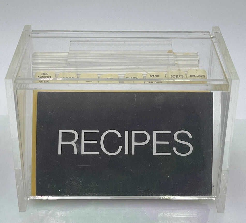 Acrylic Recipe Box