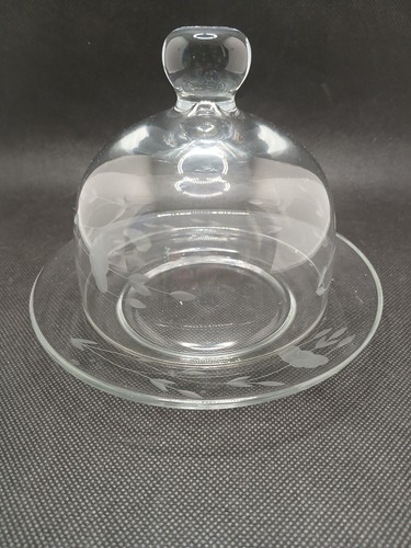 Vintage Princess House Etched Crystal Heritage Pattern Dome Covered ...