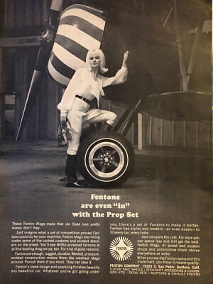 Vintage 1966 Sexy auto parts Fenton wheels original ad SM057 | eBay
