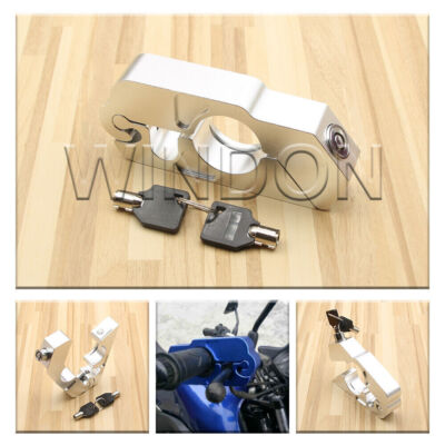 Aluminum Motorcycle Handlebar Brake lever Grip Security Lock Anit Theft ...
