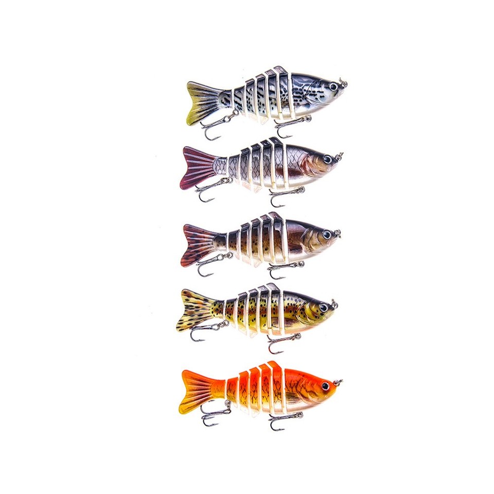 5 Pcs Fishing Lures Set Sea Accessories Artificial Bait with Hooks ...