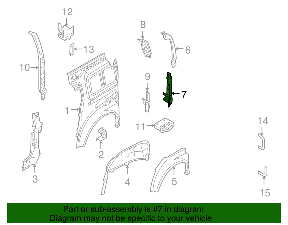 Genuine Ford Rear Pillar 2T1Z-6127971-A | eBay