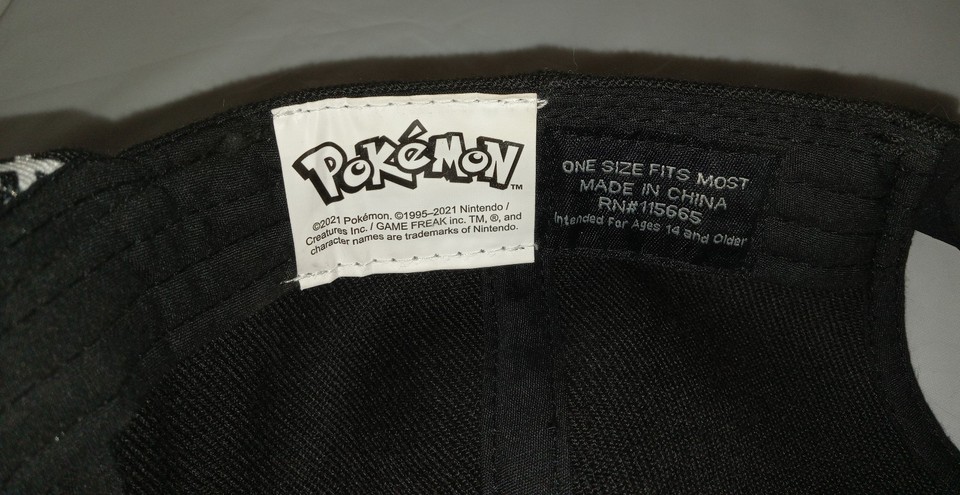 Pokémon PIKACHU Black Snapback Hat BioWorld Adjustable Cap Japanese NEW ...