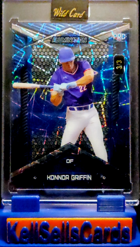 2024 Wild Card Alumination Just the Hits Baseball Konnor Griffin Blue Laser 3/3 | eBay