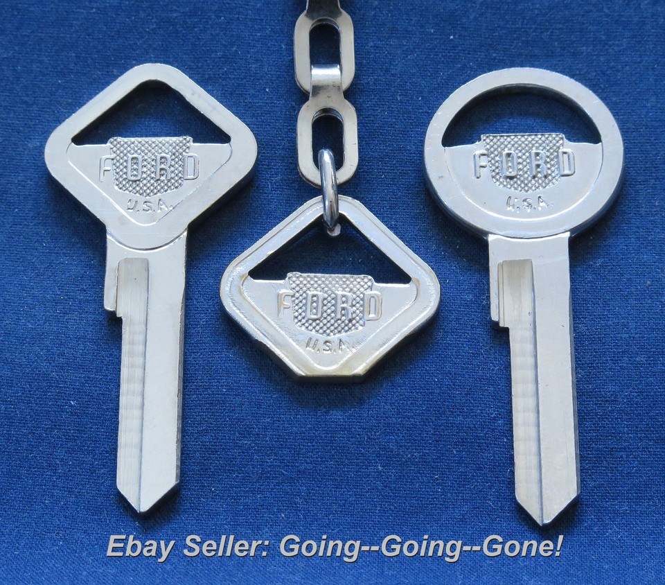SET OEM KEY BLANKS FORD LINCOLN MERCURY EDSEL 1952-1954 NOS + CUSTOM ...