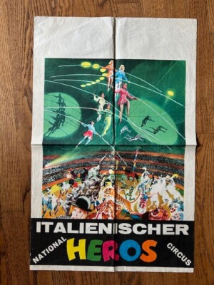 Vintage Italian Circus Poster - Acrobats (16" x 25") | eBay